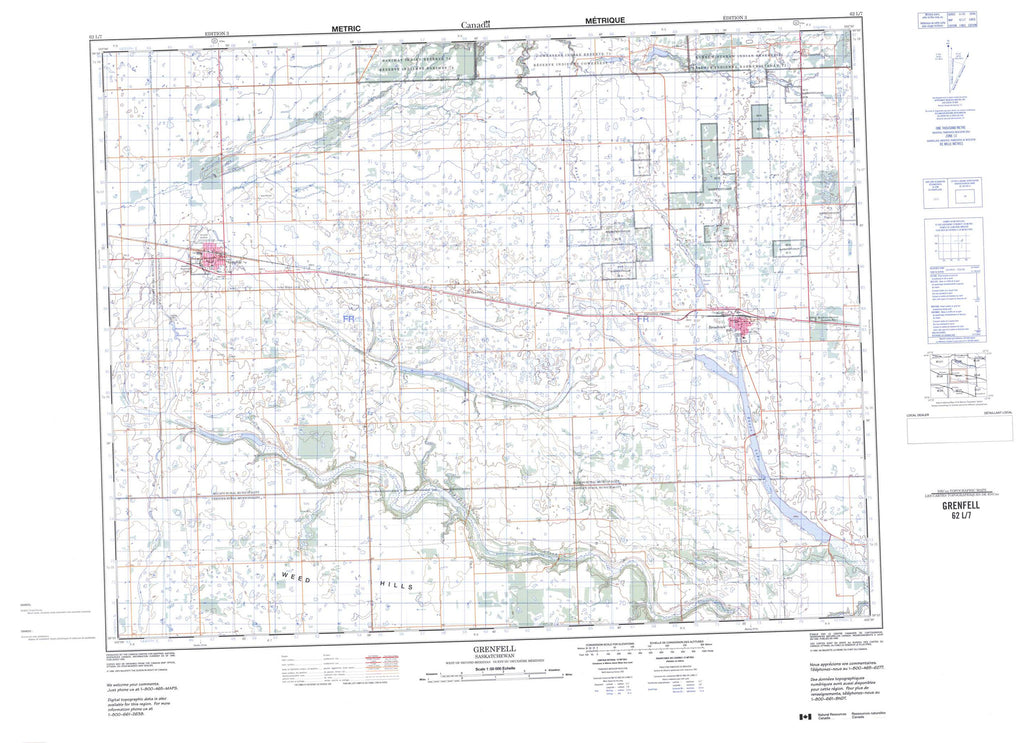 Buy Grenfell topo map 062L07 – YellowMaps Map Store