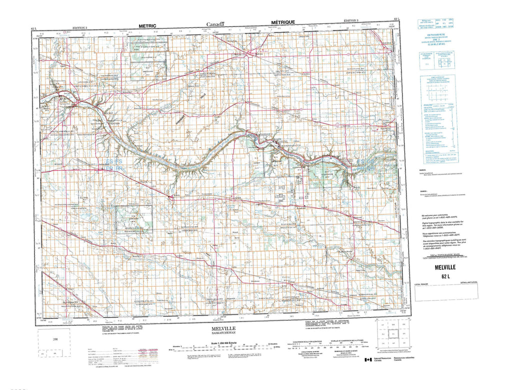 Buy Melville topo map 062L – YellowMaps Map Store