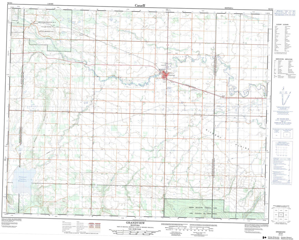 Buy Grandview topo map 062N02 – YellowMaps Map Store