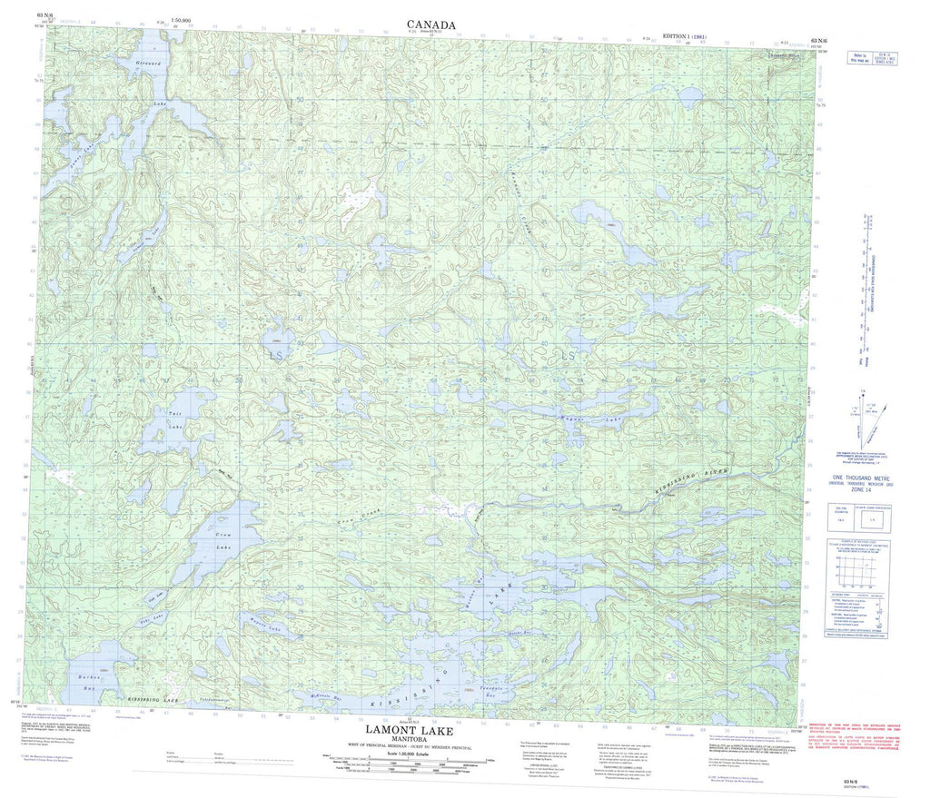Buy Lamont Lake topo map 063N06 – YellowMaps Map Store