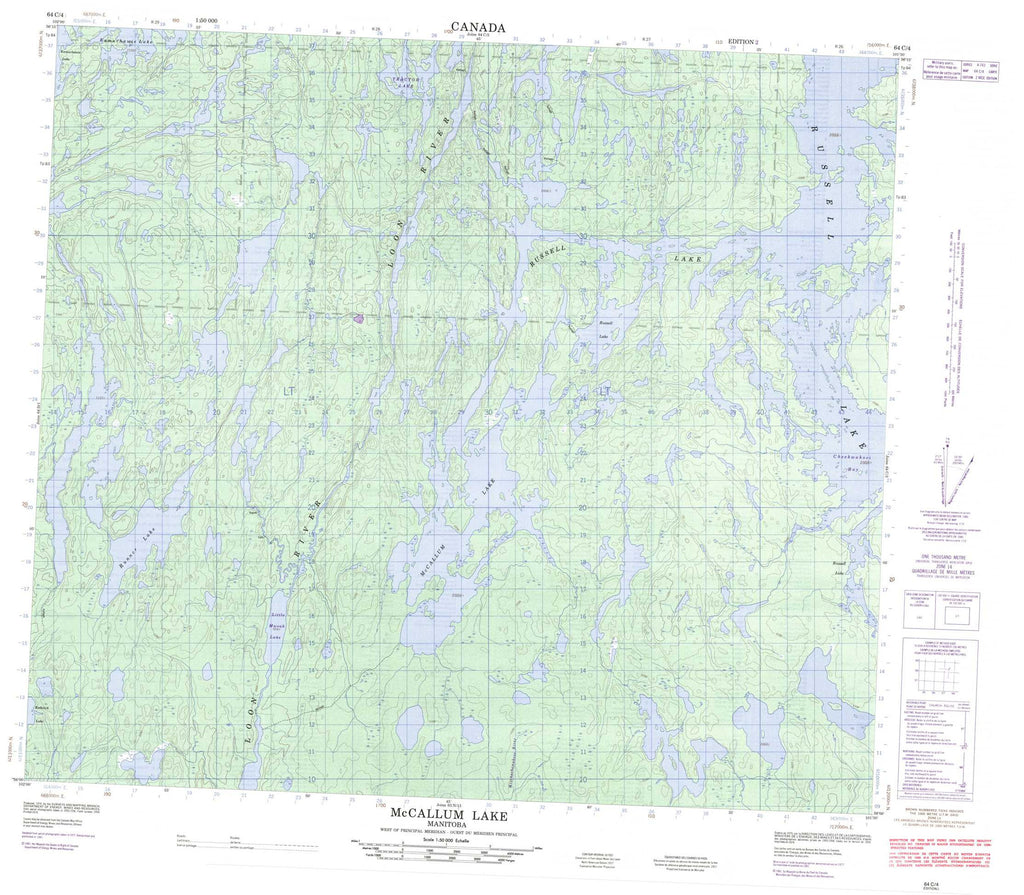 Buy Mccallum Lake topo map 064C04 – YellowMaps Map Store