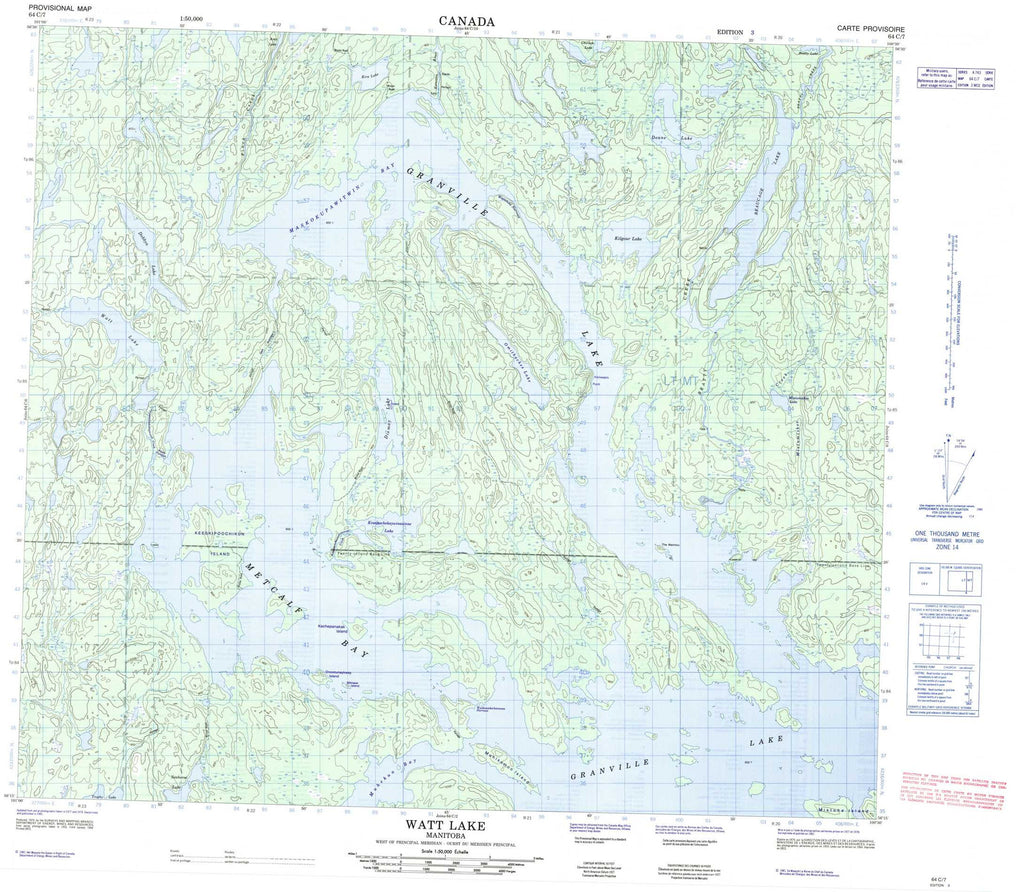 Buy Watt Lake topo map 064C07 – YellowMaps Map Store