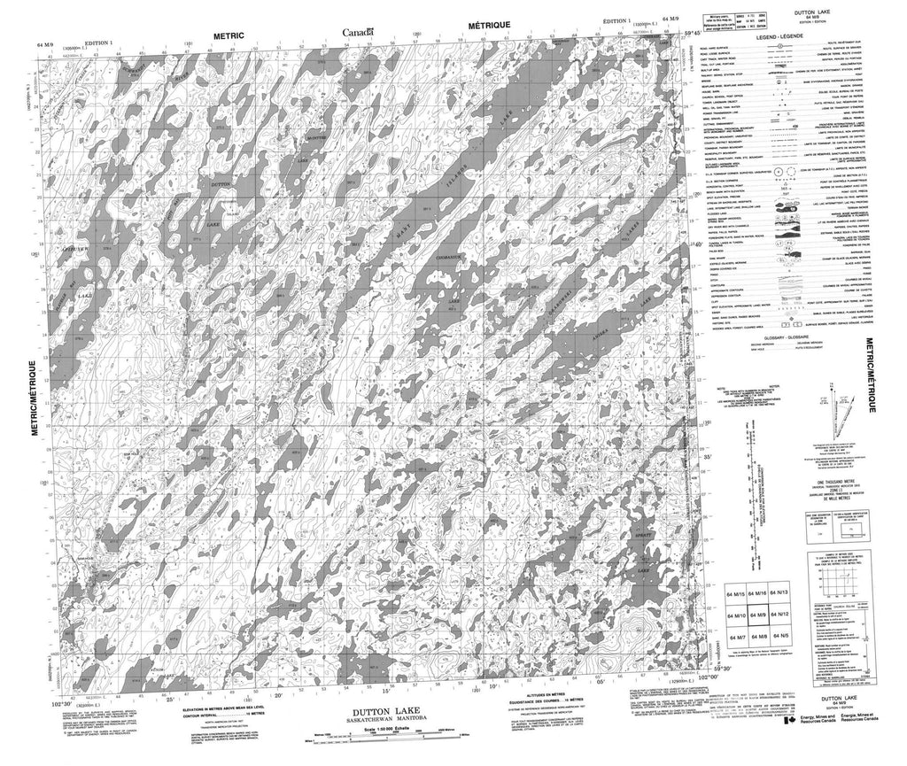 Buy Dutton Lake topo map 064M09 – YellowMaps Map Store