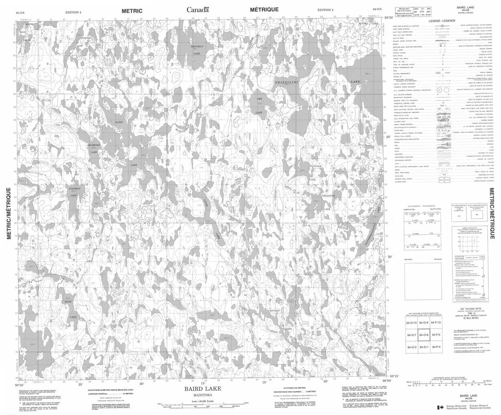 Buy Baird Lake topo map 064O08 – YellowMaps Map Store
