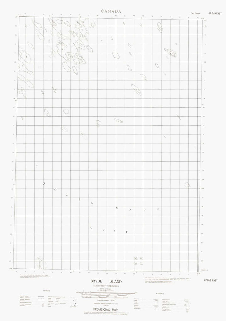 Buy Bryde Island topo map 067B09E – YellowMaps Map Store