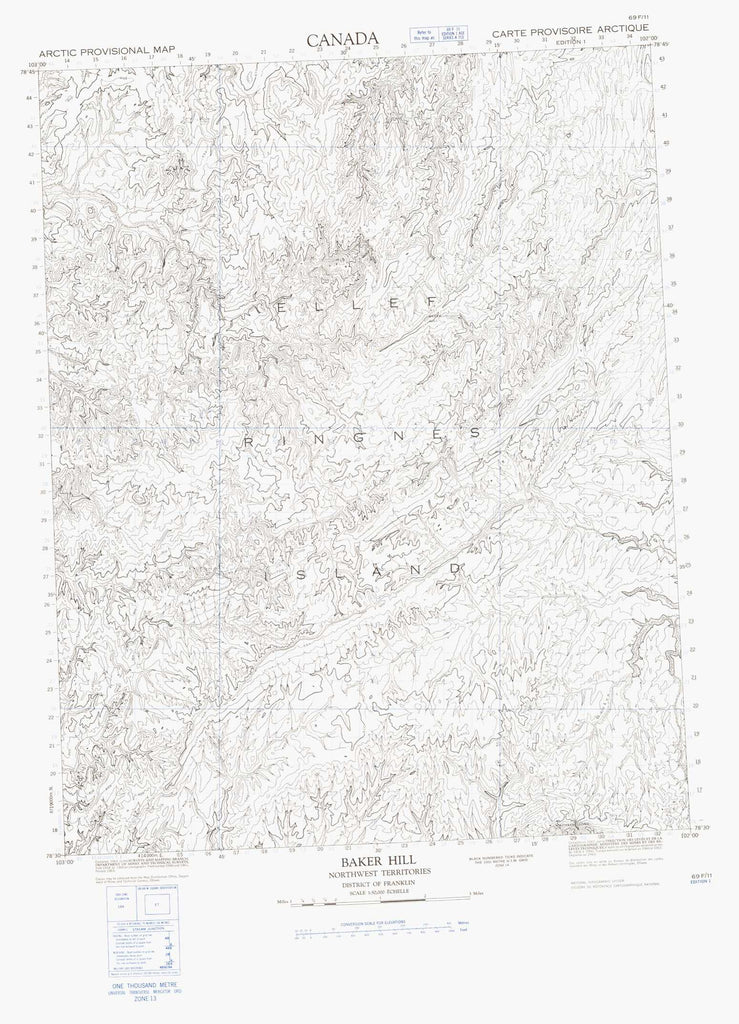 Buy Baker Hill topo map 069F11 – YellowMaps Map Store