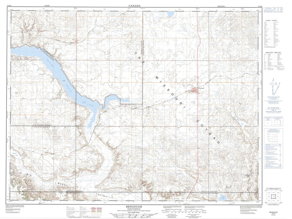 Buy Bengough topo map 072H06 – YellowMaps Map Store