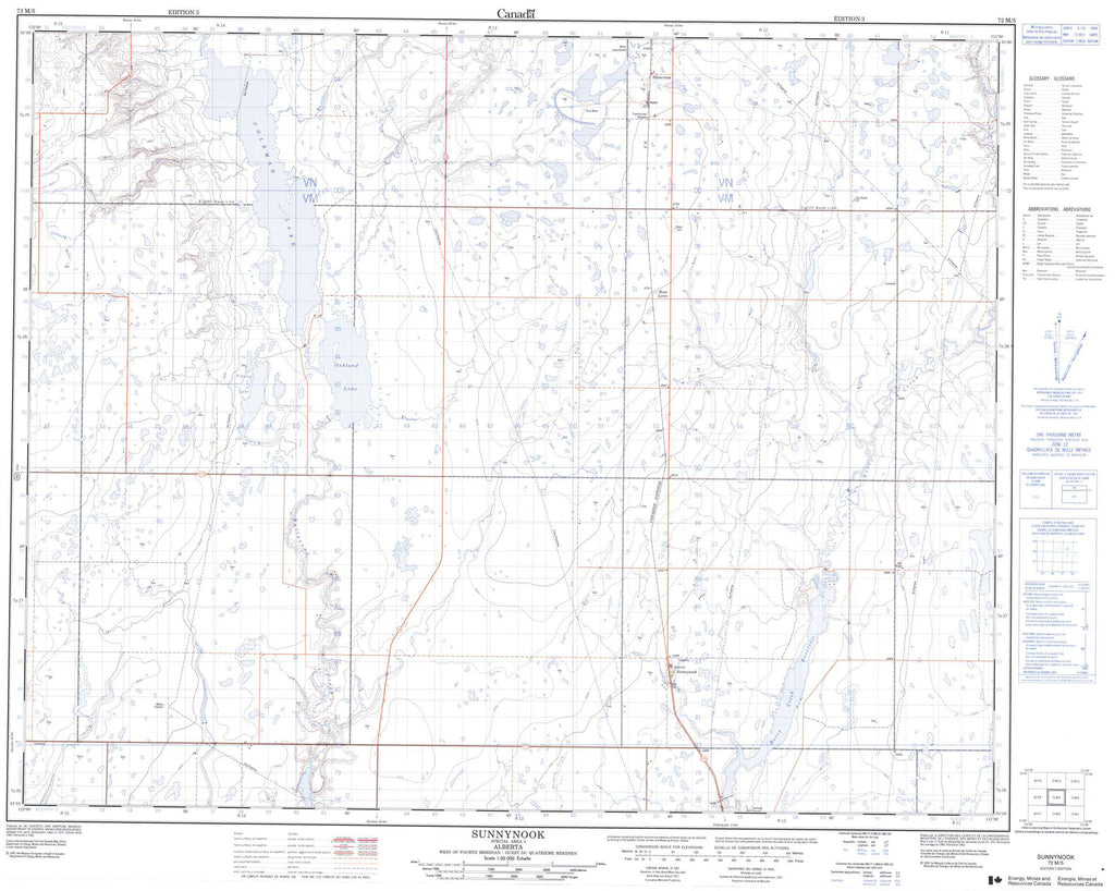 Buy Sunnynook topo map 072M05 – YellowMaps Map Store