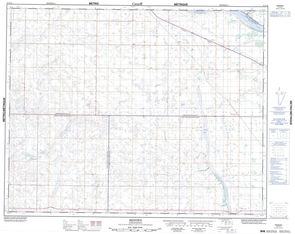 Buy Renown topo map 072P12 – YellowMaps Map Store
