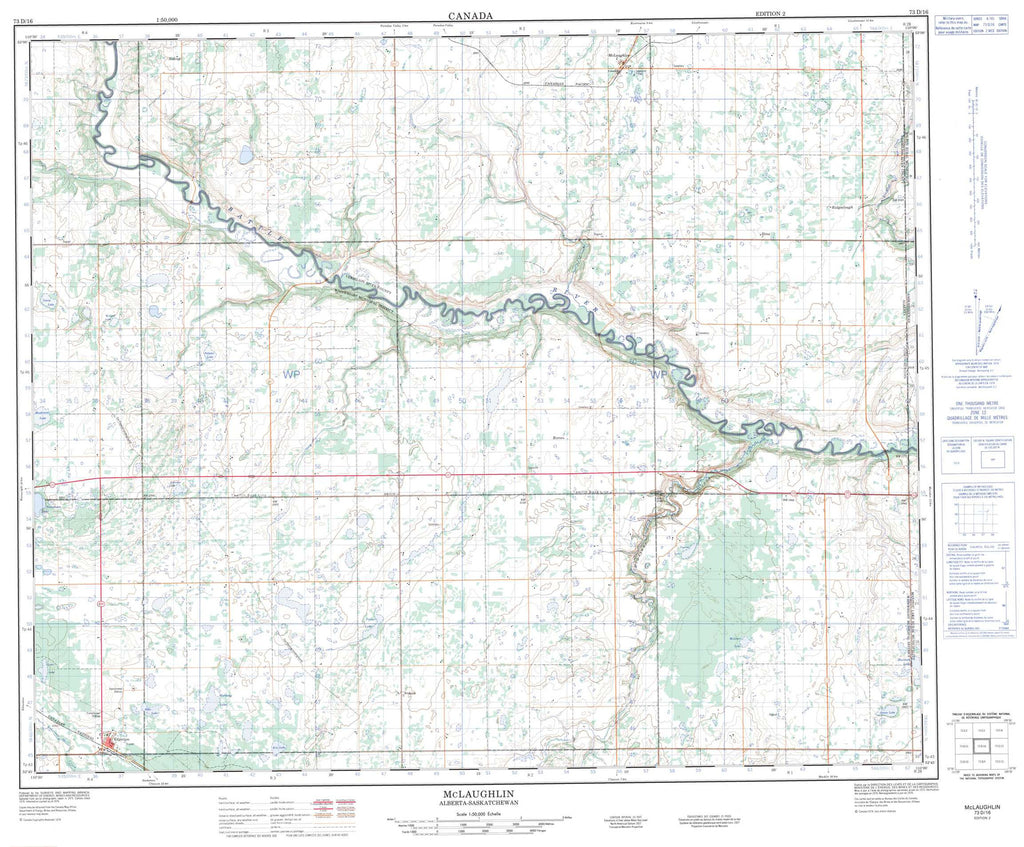 Buy Mclaughlin topo map 073D16 – YellowMaps Map Store