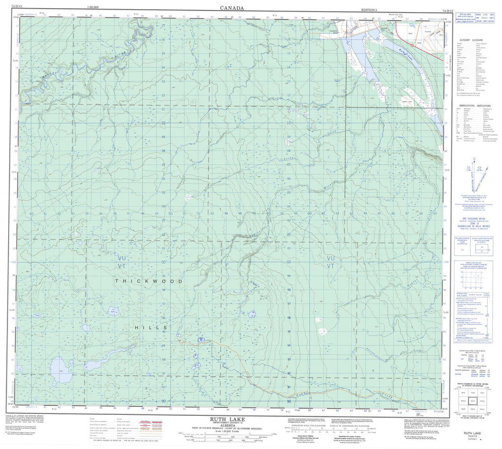 Buy Ruth Lake topo map 074D13 – YellowMaps Map Store