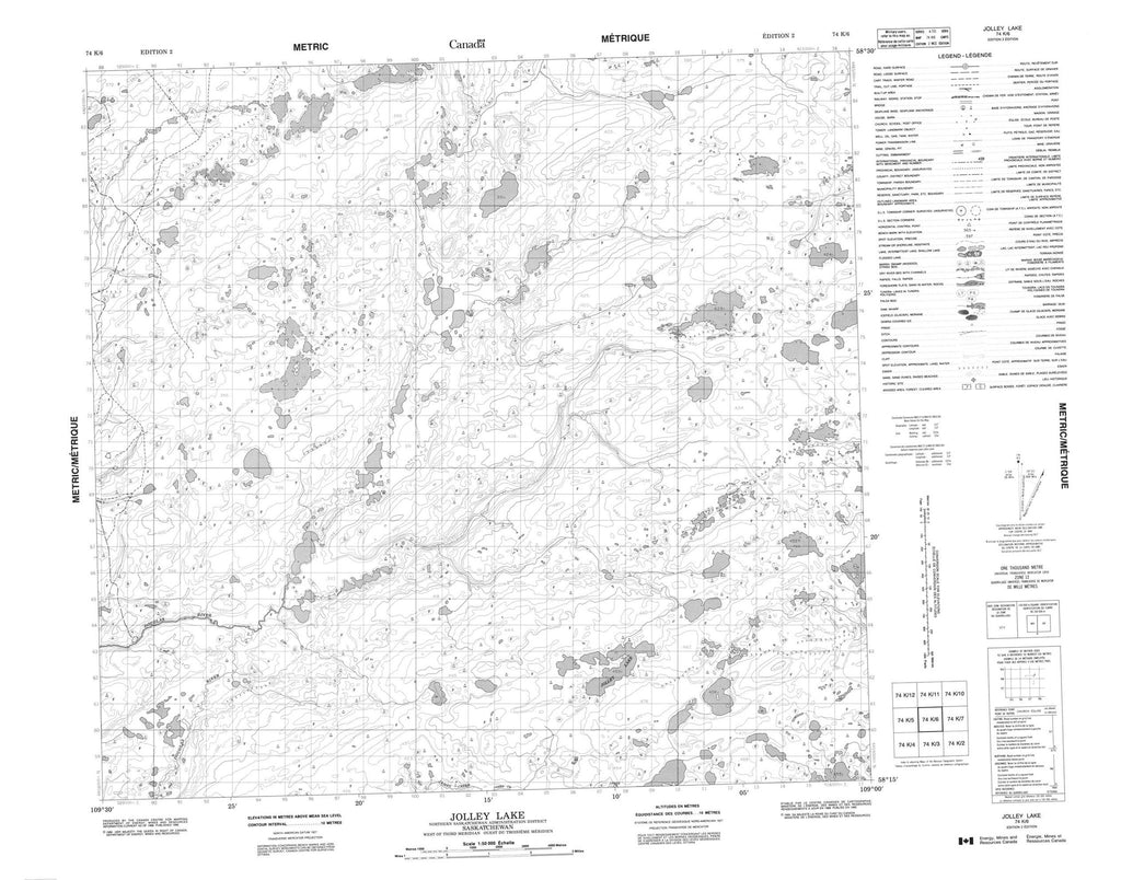 Buy Jolley Lake topo map 074K06 – YellowMaps Map Store