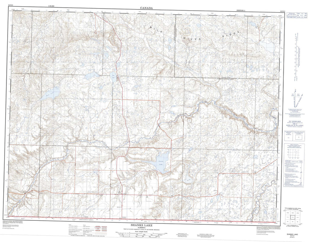 Buy Shanks Lake topo map 082H02 – YellowMaps Map Store