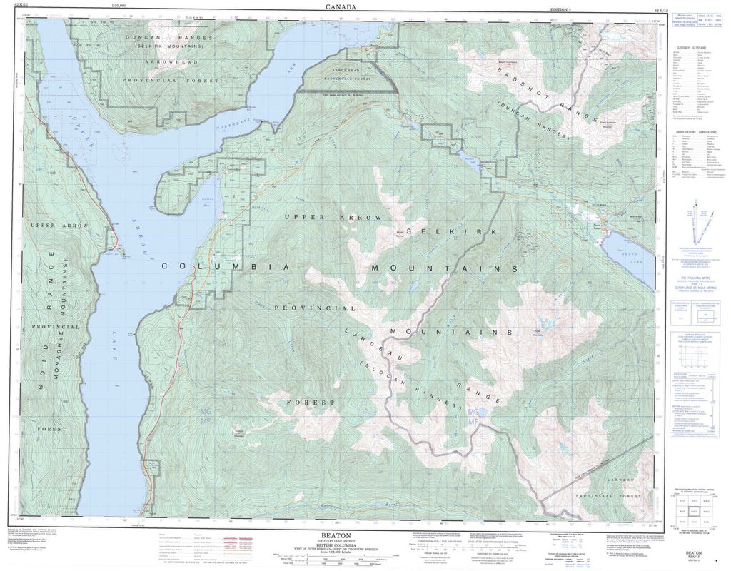 Buy Beaton topo map 082K12 – YellowMaps Map Store