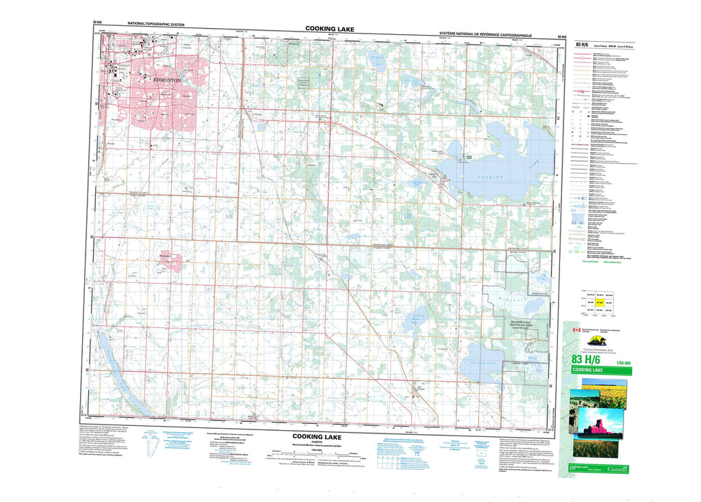 Buy Cooking Lake topo map 083H06 – YellowMaps Map Store