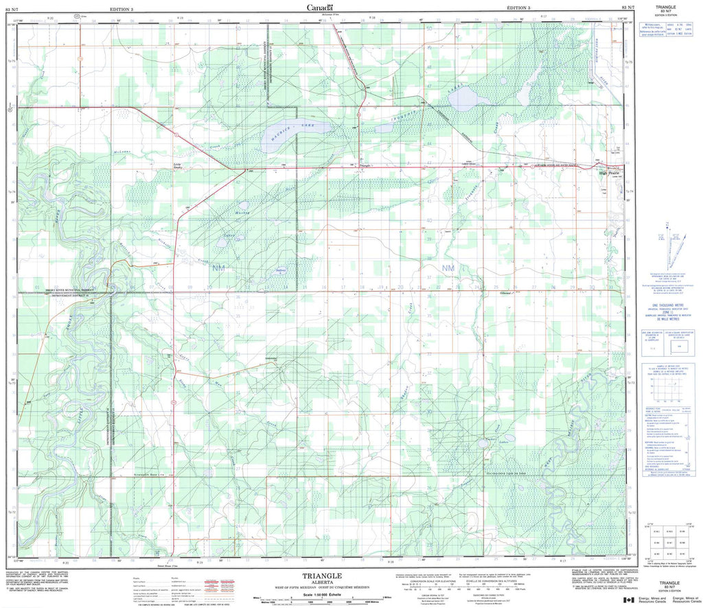 Buy Triangle topo map 083N07 – YellowMaps Map Store