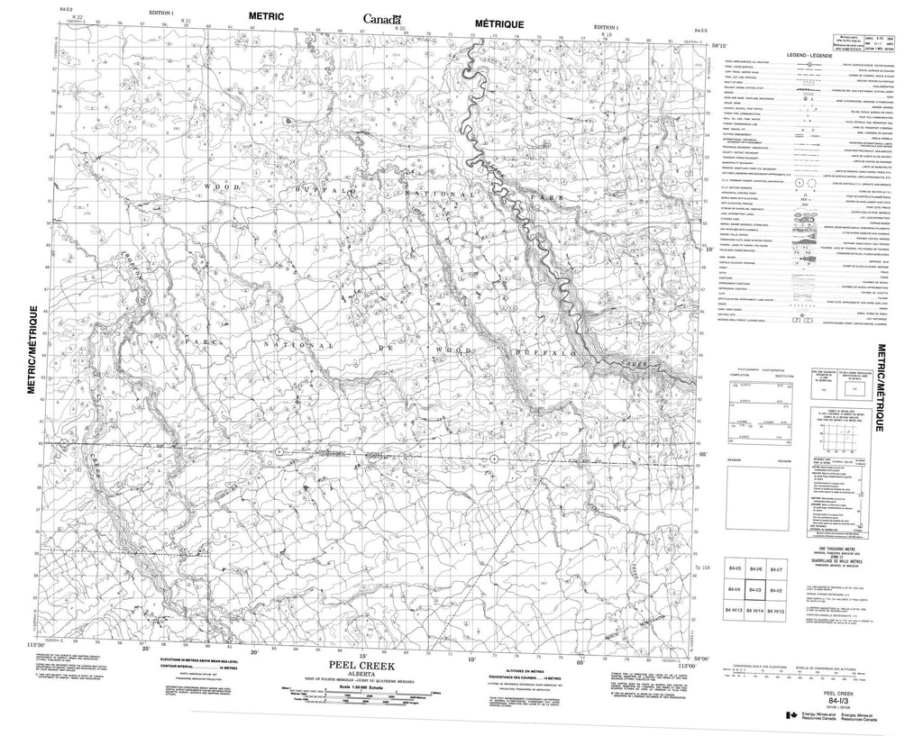 Buy Peel Creek topo map 084I03 – YellowMaps Map Store