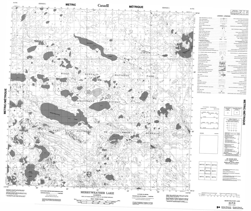 Buy Merryweather Lake topo map 084P06 – YellowMaps Map Store