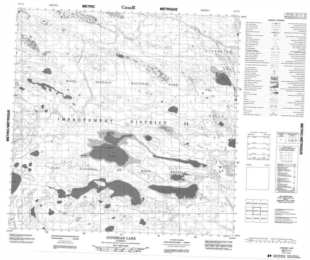 Buy Conibear Lake topo map 084P11 – YellowMaps Map Store