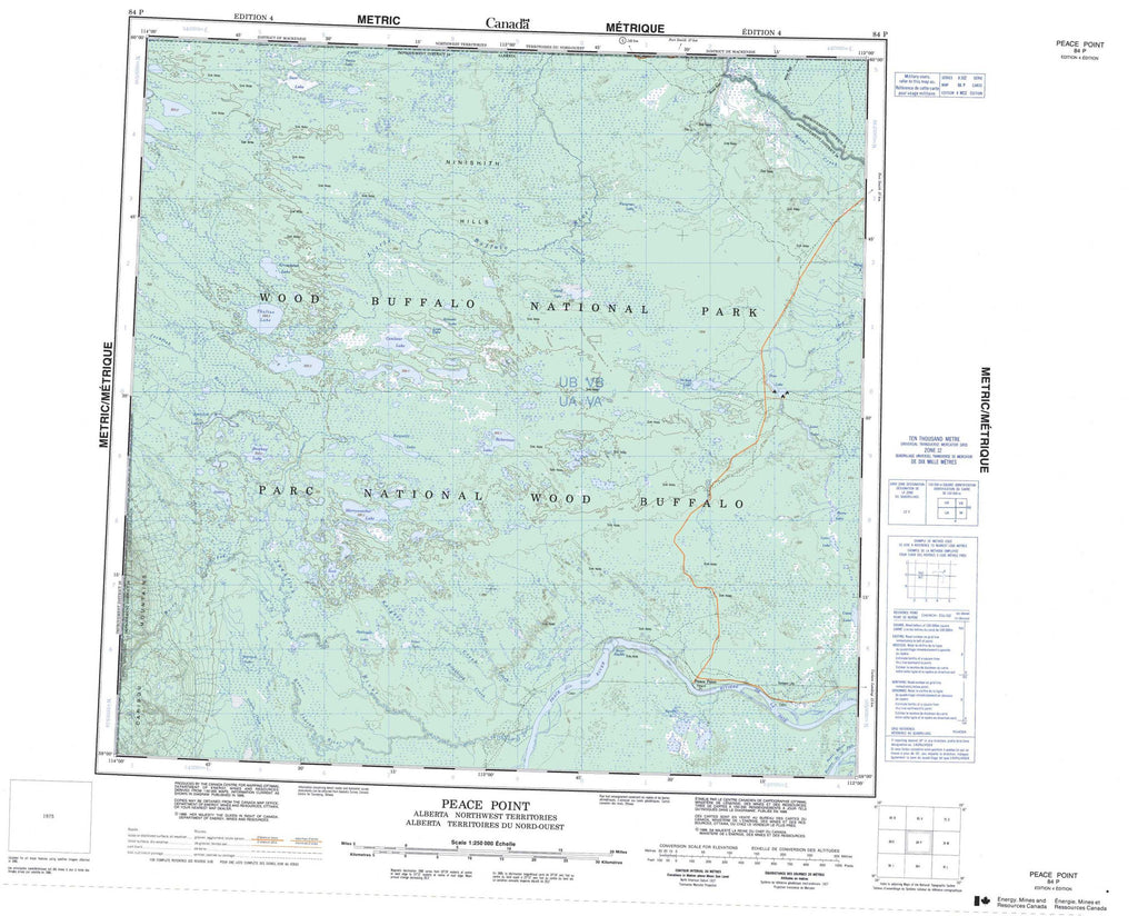 Buy Peace Point topo map 084P – YellowMaps Map Store