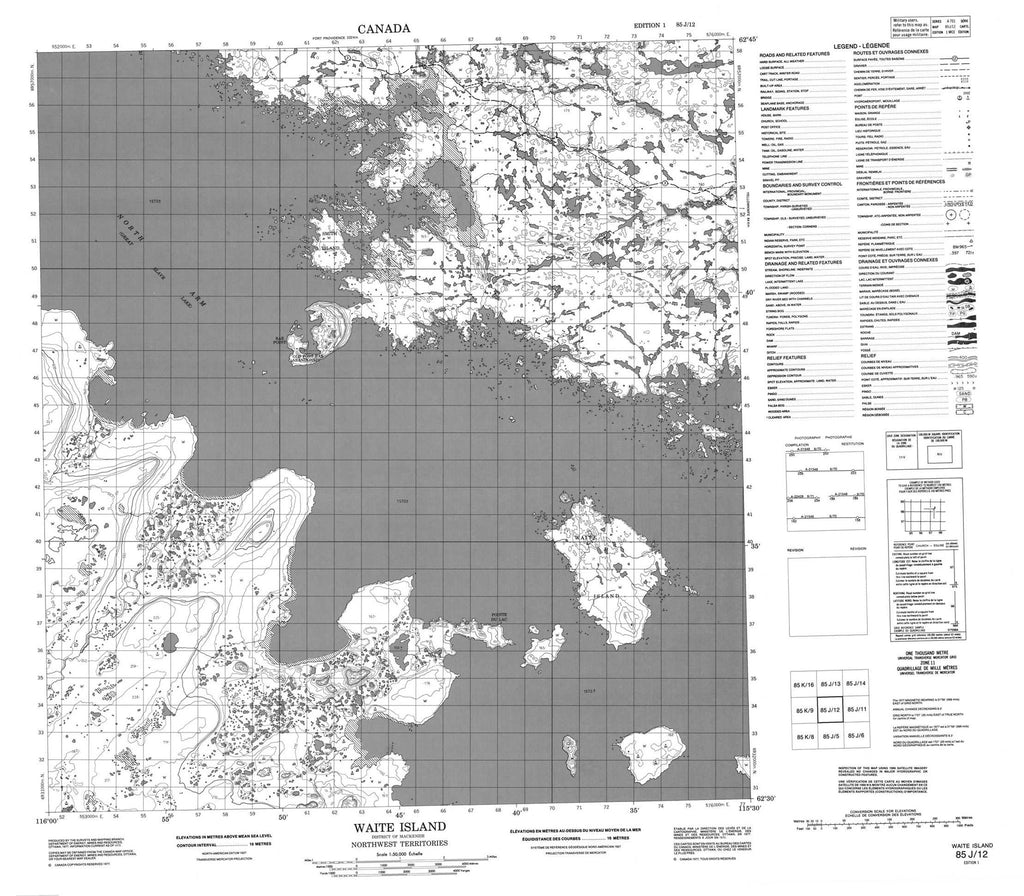 Buy Waite Island topo map 085J12 – YellowMaps Map Store