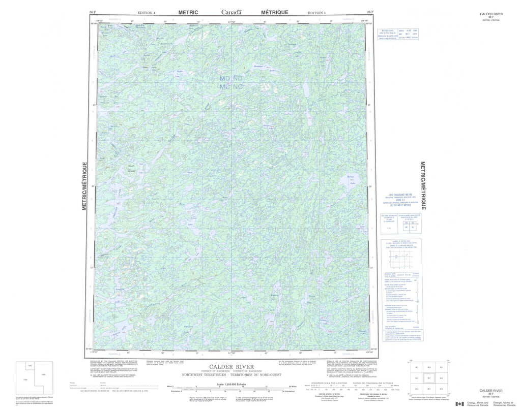 Buy Calder River topo map 086F – YellowMaps Map Store