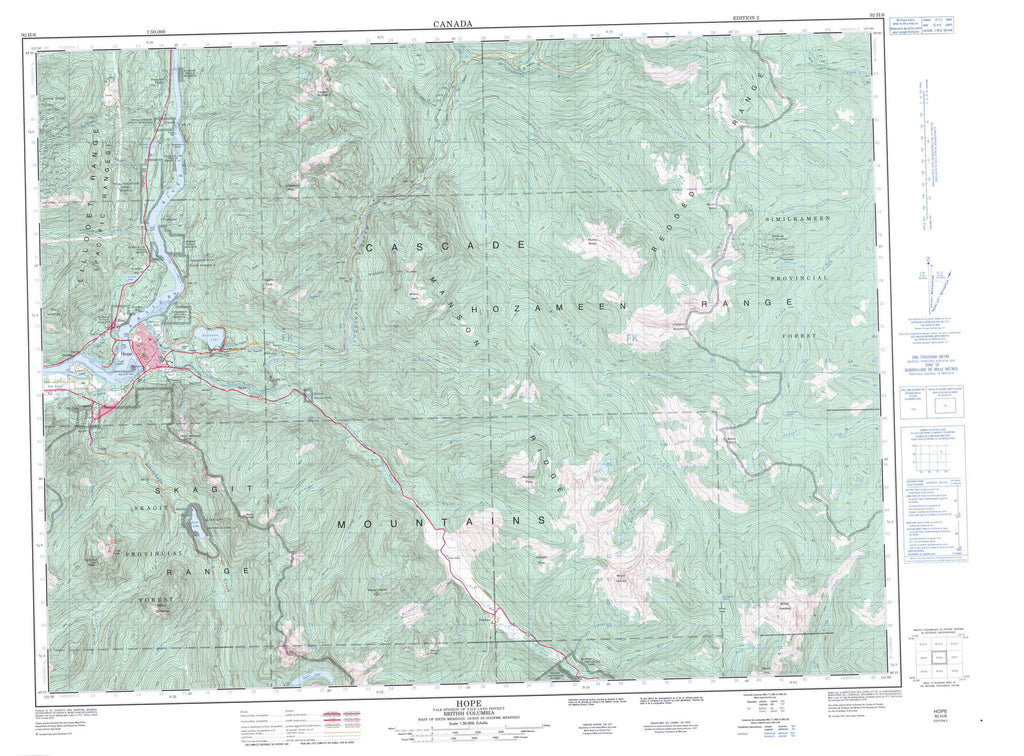 Buy Hope topo map 092H06 – YellowMaps Map Store