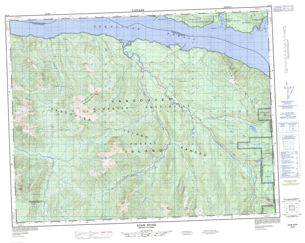 Buy Adam River topo map 092L08 – YellowMaps Map Store