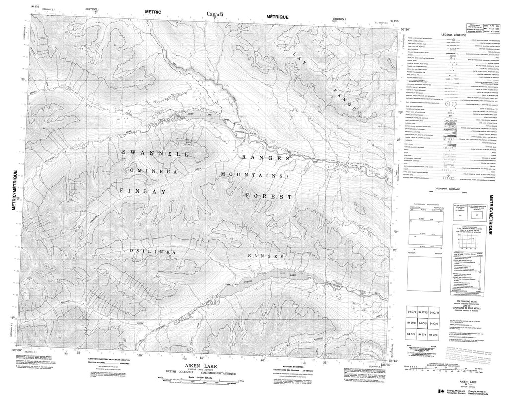 Buy Aiken Lake topo map 094C05 – YellowMaps Map Store