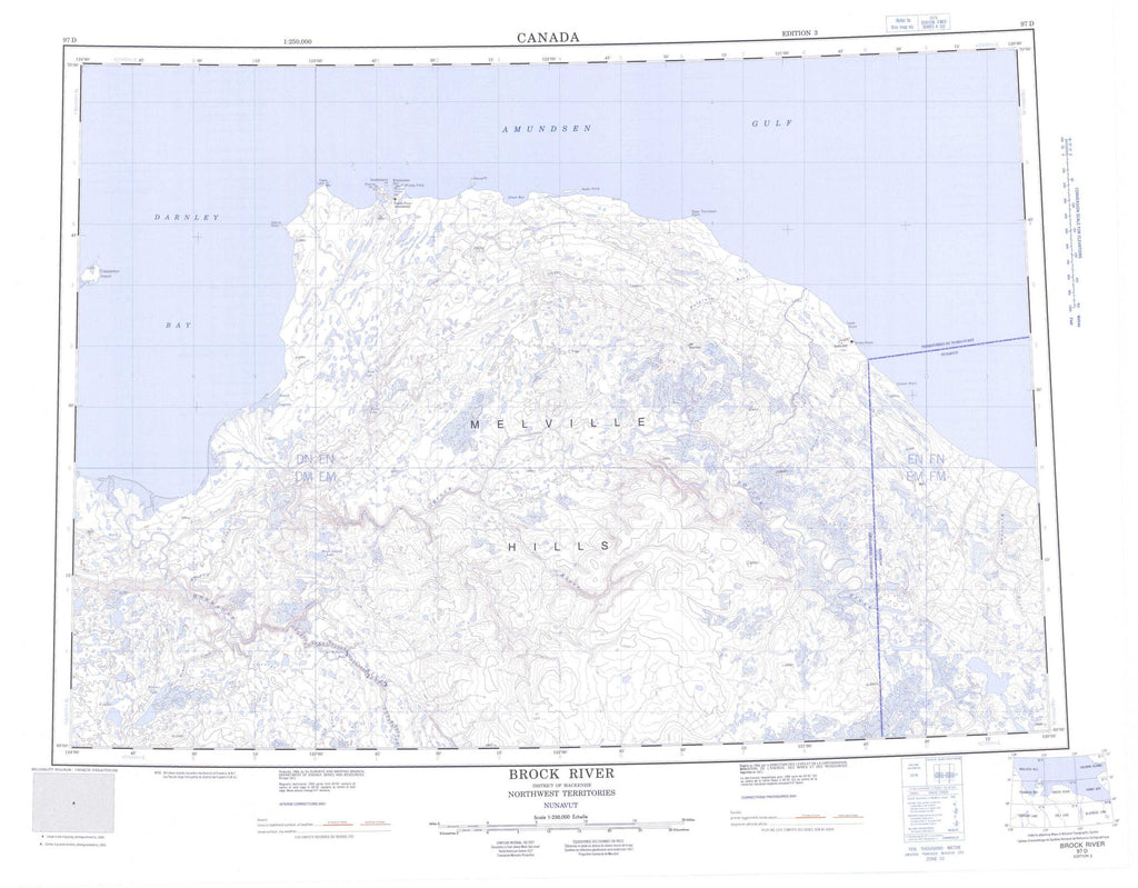 Buy Brock River topo map 097D – YellowMaps Map Store