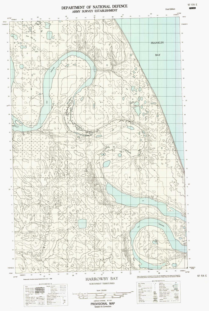 Buy Harrowby Bay topo map 097F04E – YellowMaps Map Store