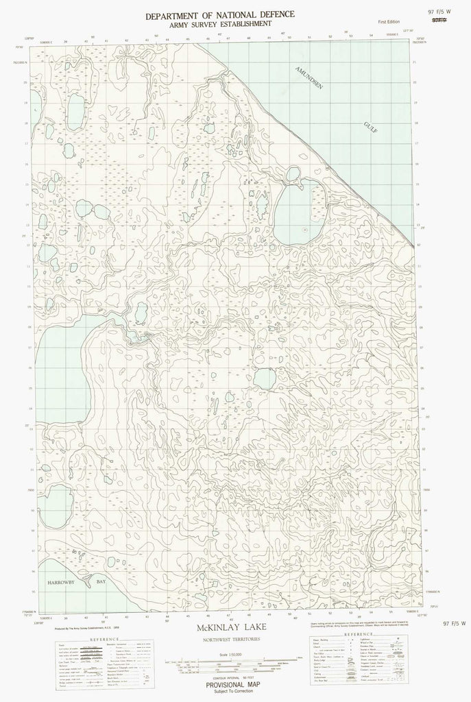 Buy Mckinlay Lake topo map 097F05W – YellowMaps Map Store