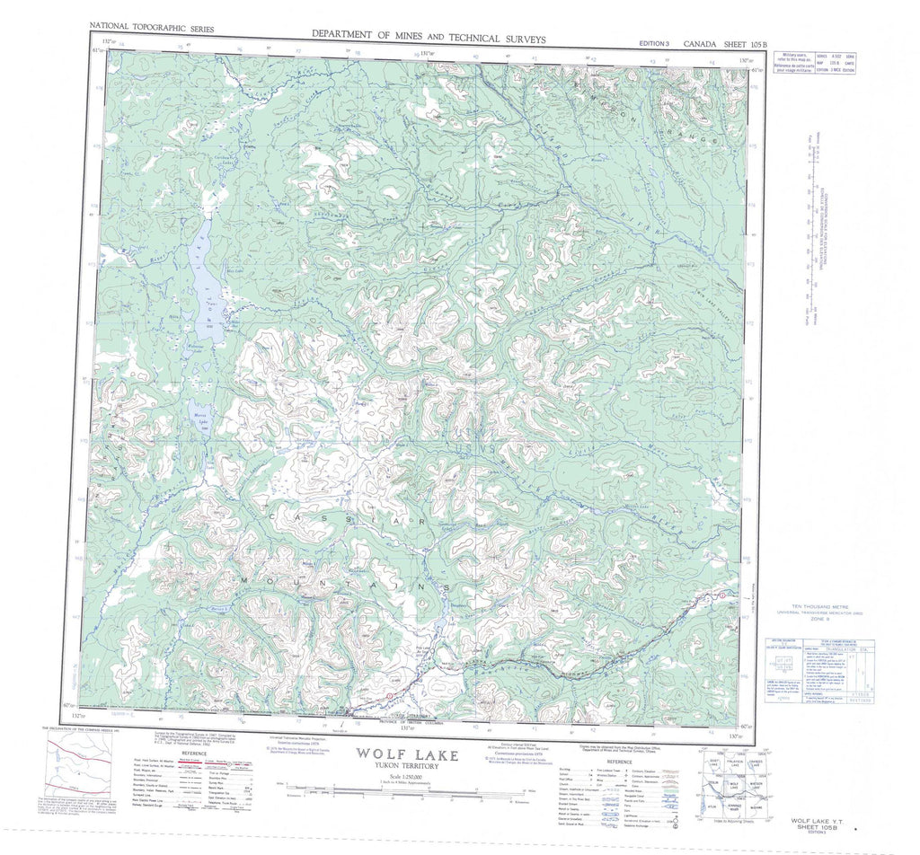 Buy Wolf Lake topo map 105B – YellowMaps Map Store