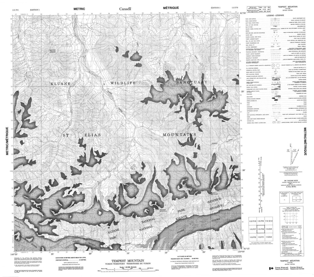 Buy Tempest Mountain topo map 115F08 – YellowMaps Map Store