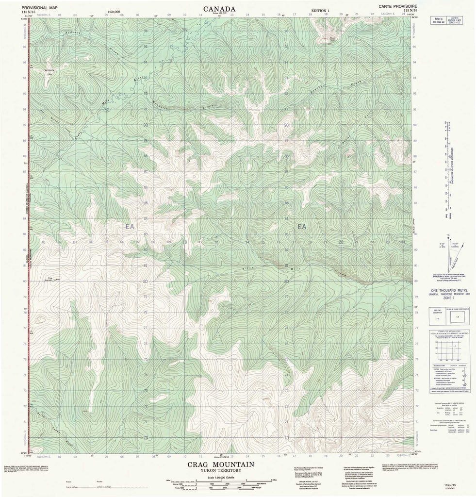 Buy Crag Mountain topo map 115N15 – YellowMaps Map Store