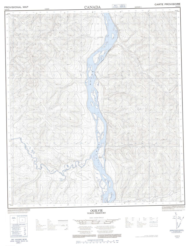 Buy Ogilvie topo map 115O12 – YellowMaps Map Store