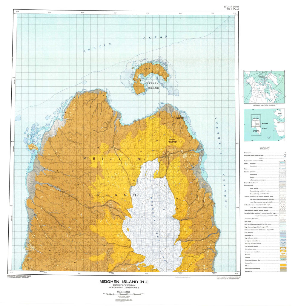 Buy Meighen Island N topo map 560B02 – YellowMaps Map Store