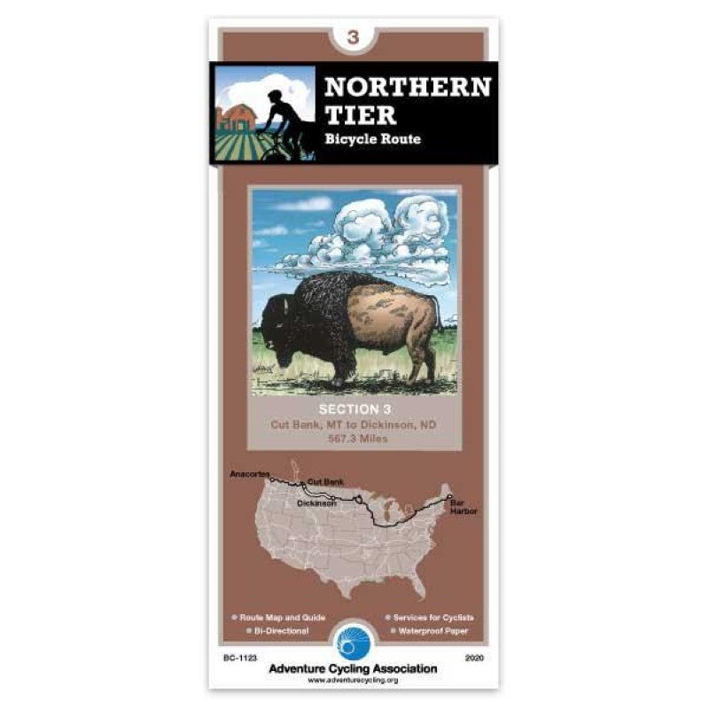 Buy map: Northern Tier Bicycle Route Section 3 – YellowMaps Map Store