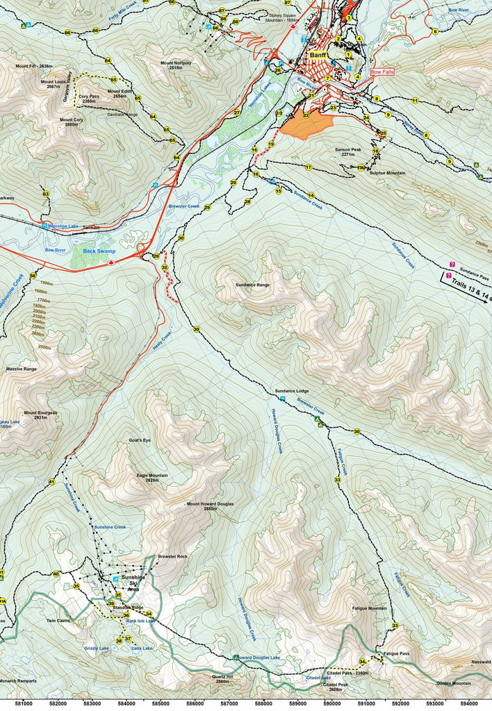 Buy Banff Canmore National Park map – YellowMaps Map Store