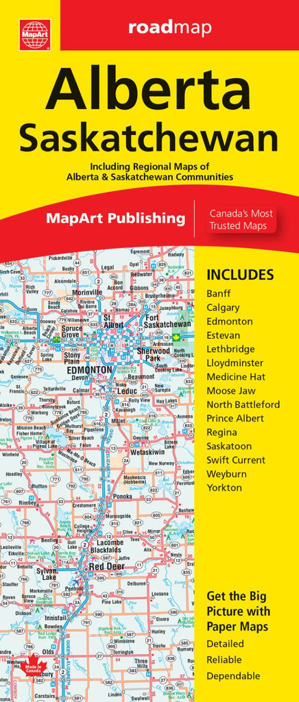 Buy map: Alberta and Saskatchewan : road map : including regional maps ...