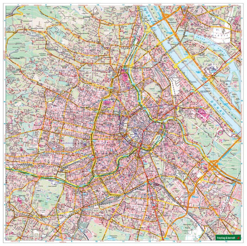 Buy map: Wien, Stadtplan 1:20.000, Poster, Plano in Rolle, freytag ...