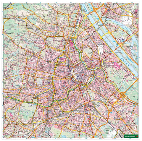 Buy map: Wien, Stadtplan 1:20.000, Poster, Plano in Rolle, freytag ...
