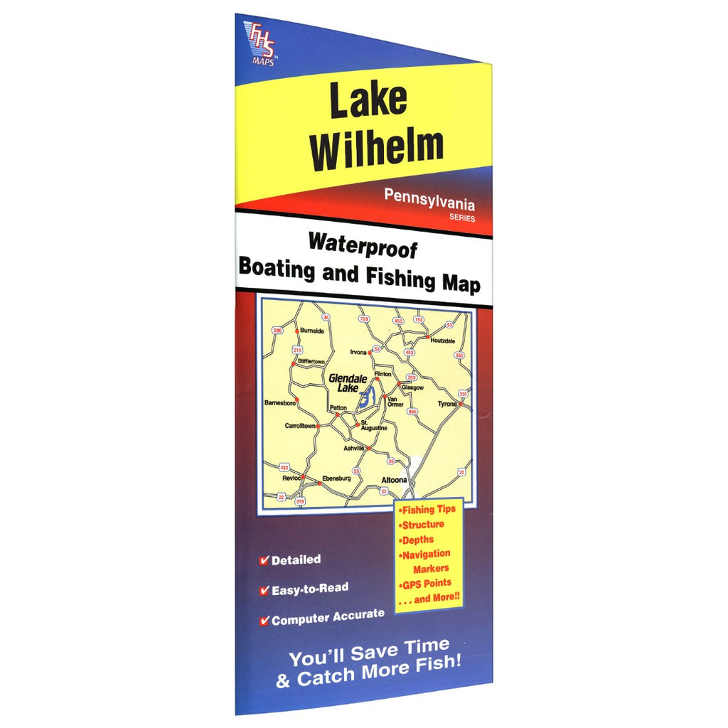 Buy map: Lake Wilhelm Fishing Map – YellowMaps Map Store