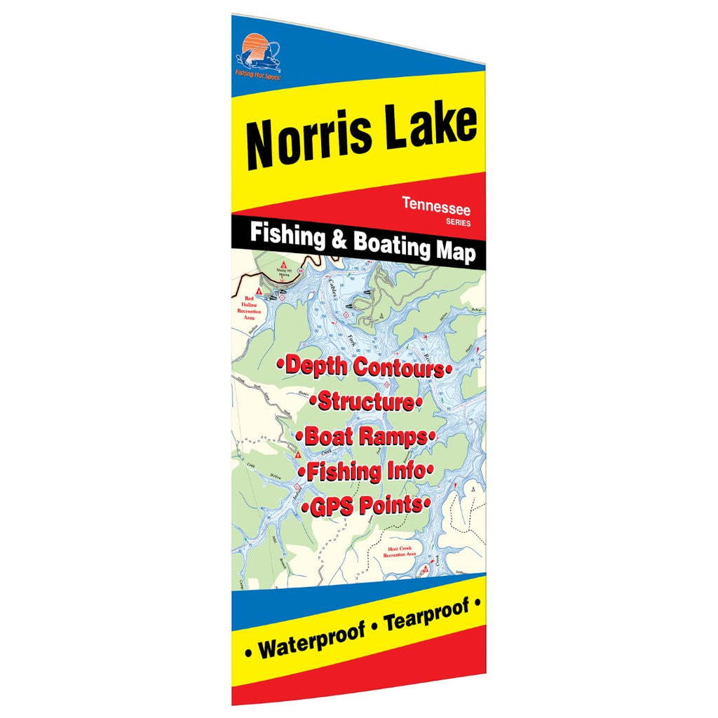 Buy map: Norris Lake Fishing Map – YellowMaps Map Store