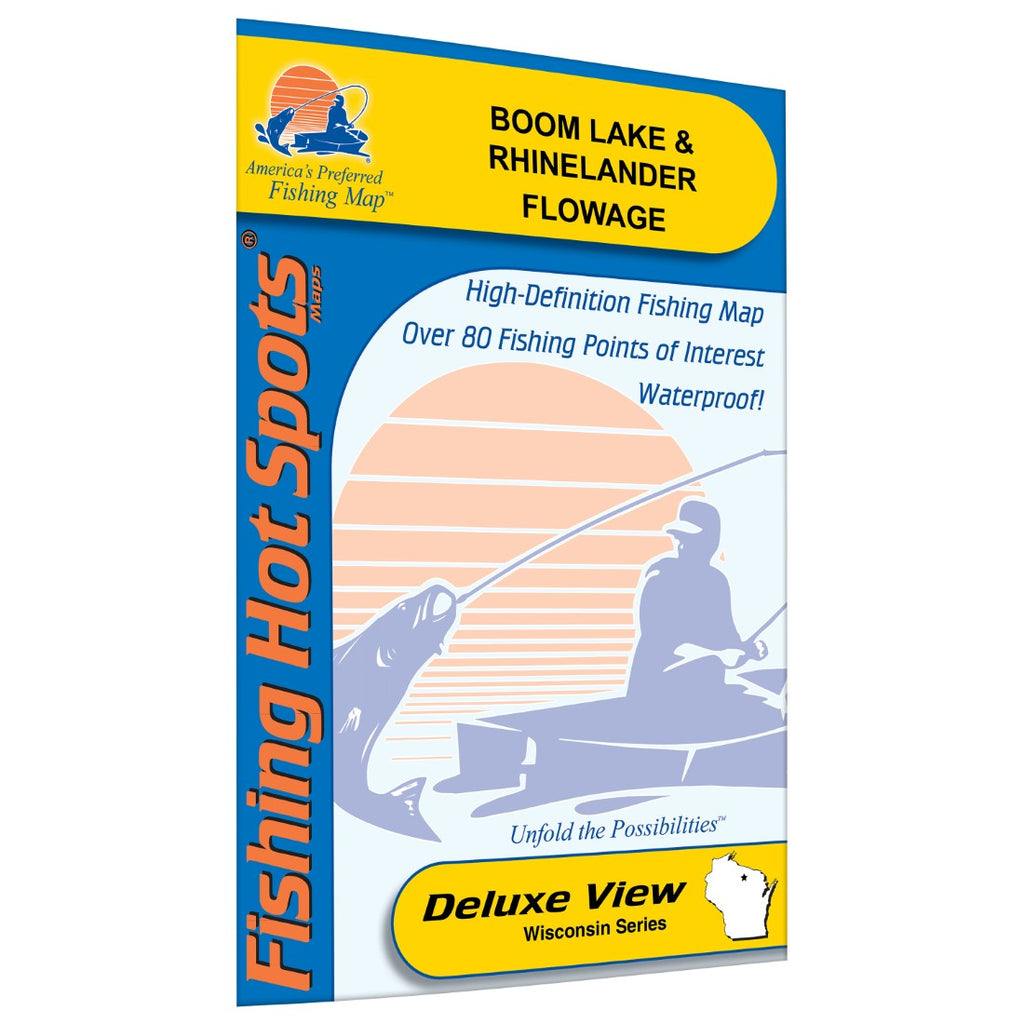 Buy map: Boom Lake & Rhinelander Flowage Fishing Map (Oneida Co ...