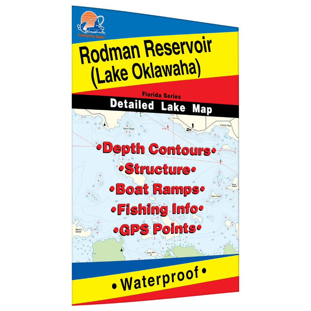 Buy map: Rodman Reservoir Fishing Map – YellowMaps Map Store