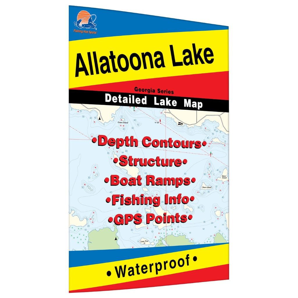 Buy map: Allatoona Lake Fishing Map – YellowMaps Map Store
