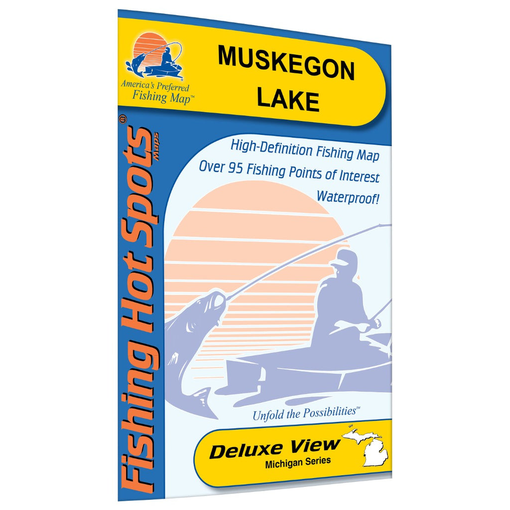 Buy map: Muskegon Lake Fishing Map – YellowMaps Map Store