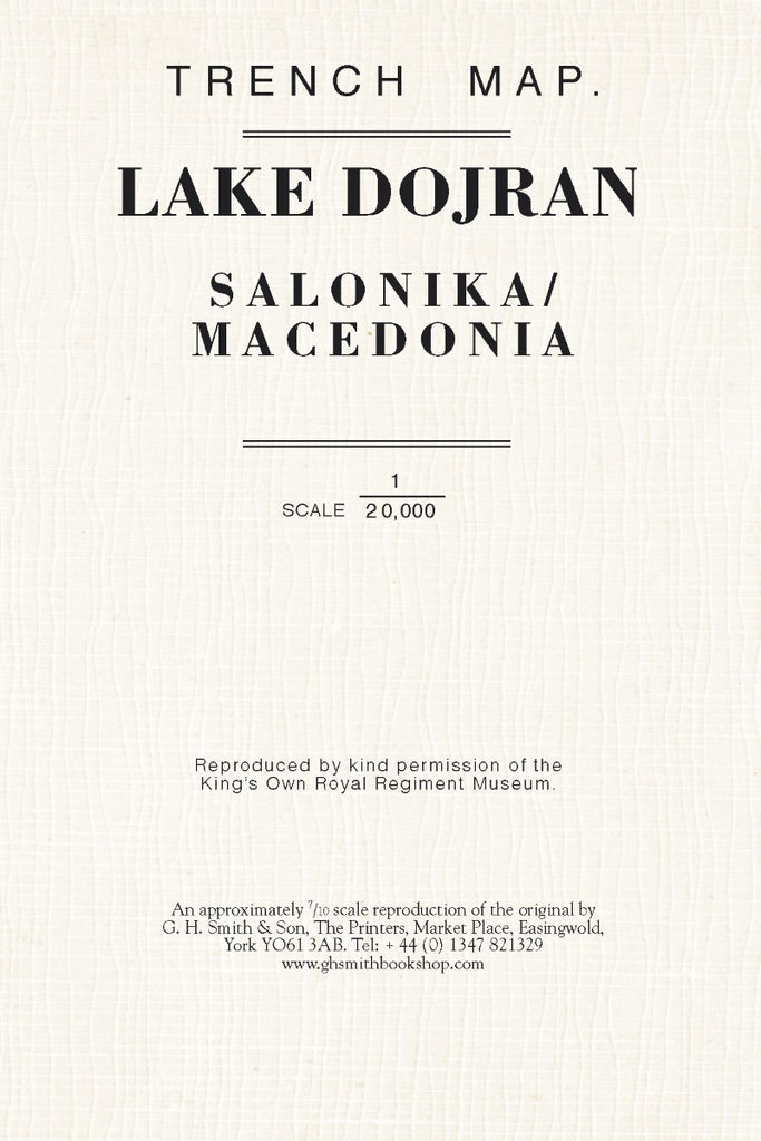 Buy map: WWI: Lake Dojran (Greece/North Macedonia) Trench Map ...