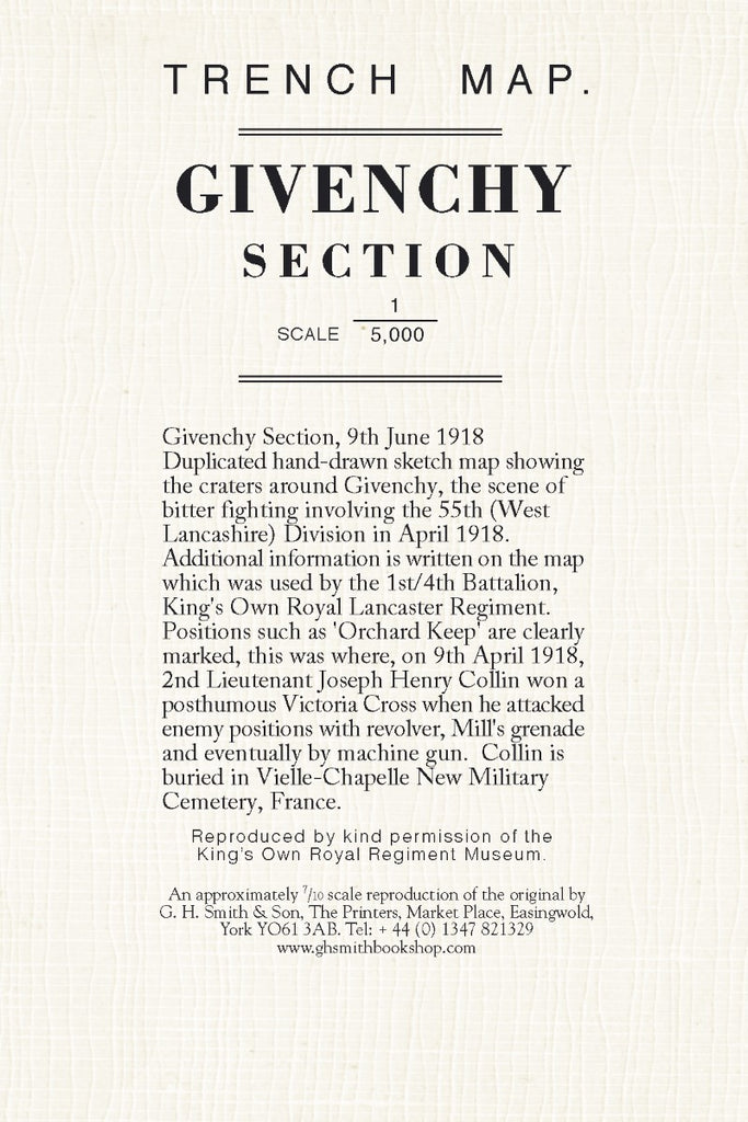 Buy map: WWI: Givenchy Section (France) Trench Map – YellowMaps Map Store